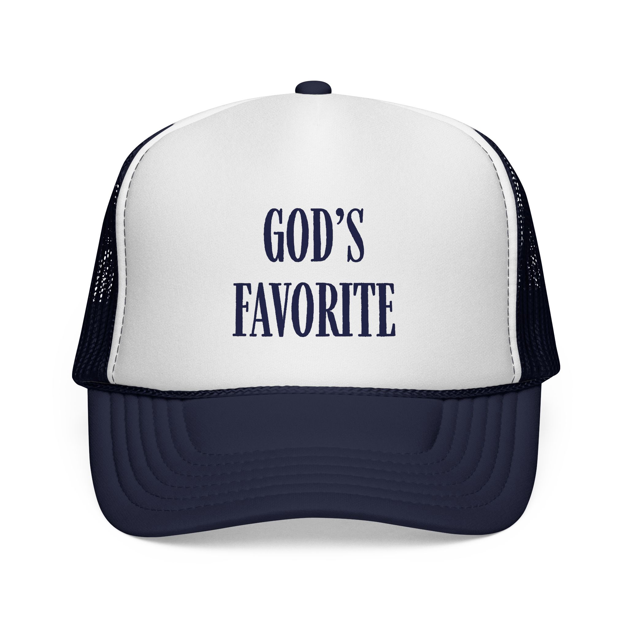 God's Favorite: Navy Trucker Caps - Bride Ministries International