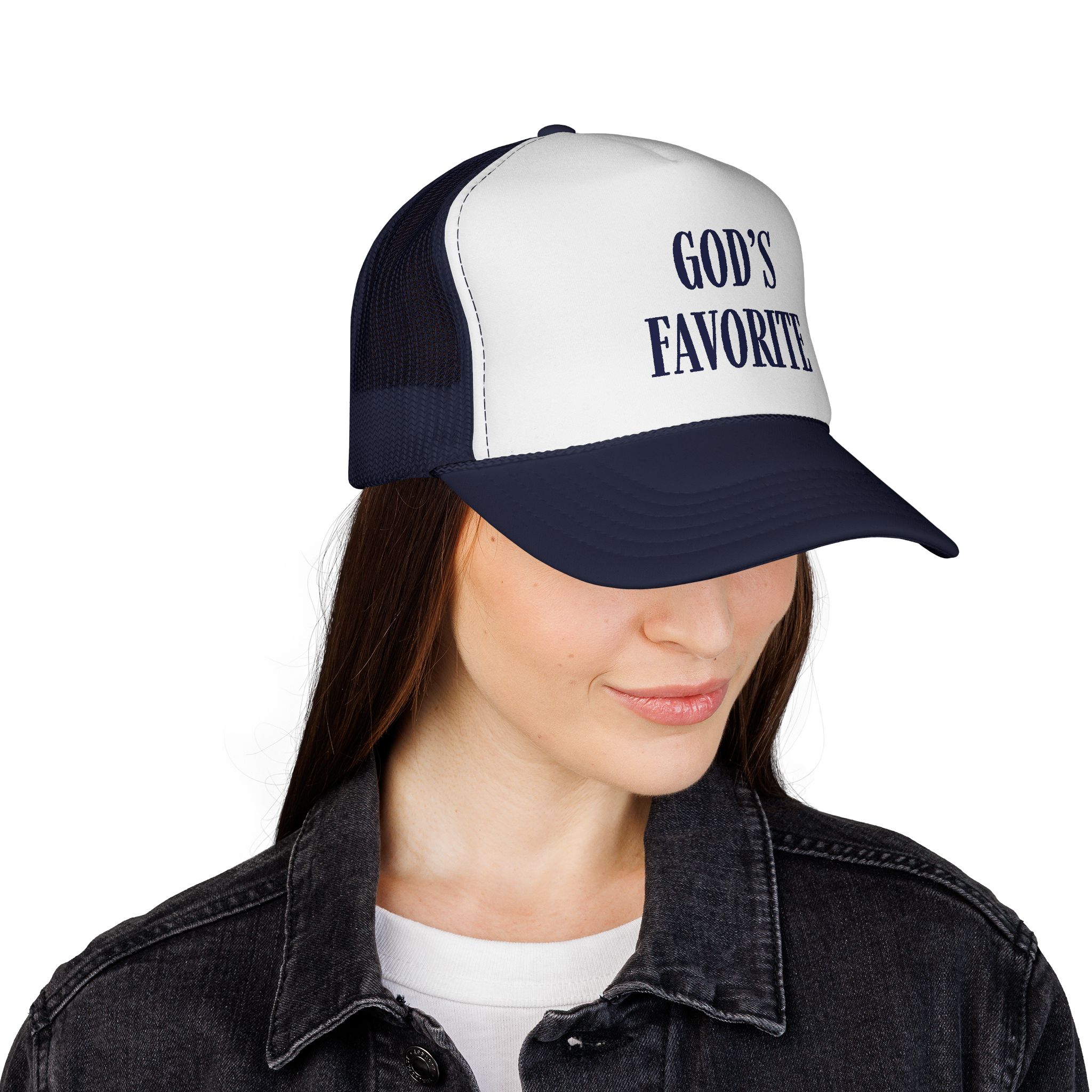 God's Favorite: Navy Trucker Caps - Bride Ministries International